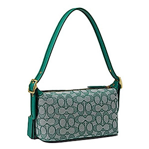 Coach Signature Jacquard Demi Bag Green Green One Size