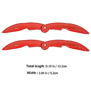 Lobster Forks Lobster Picks 2Pcs Crab Seafood Tools Crab Lobster Scissors Lobster Shell Opener Crab Legs Tool for Lobster Crab Crawfish Prawns Shrimp Red Lobster Shellers Crab Leg Crackers