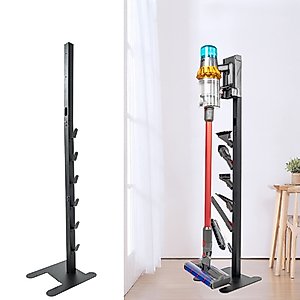 IZSOHHOME Vacuum Stand for Dyson,Storage Stand Docking Station Holder,Compatible with Dyson V15 V11 V10 V8 V7 V6 Cordless Vacuum Cleaners Accessories,Stable Metal Bracket Organizer Rack(Update Black)