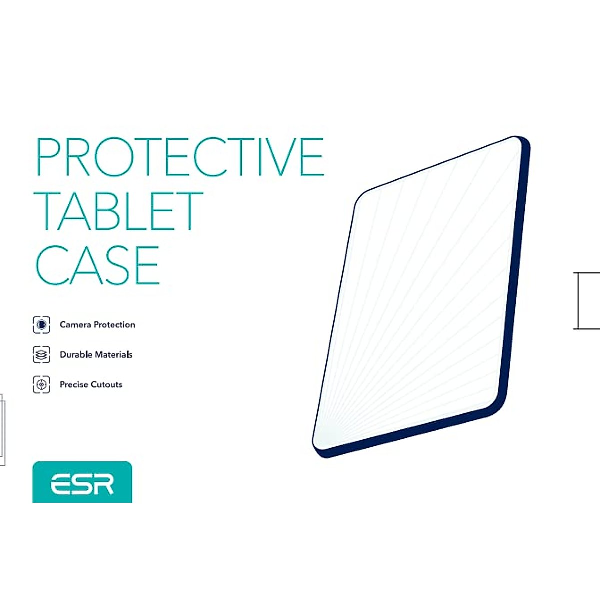 ESR for iPad Cases for 9 Generation, Matte TPU Shell Back Cover Compatible with iPad 9th/8th/7th Generation, Ful Protection, Slim and Lightweight, Translucent