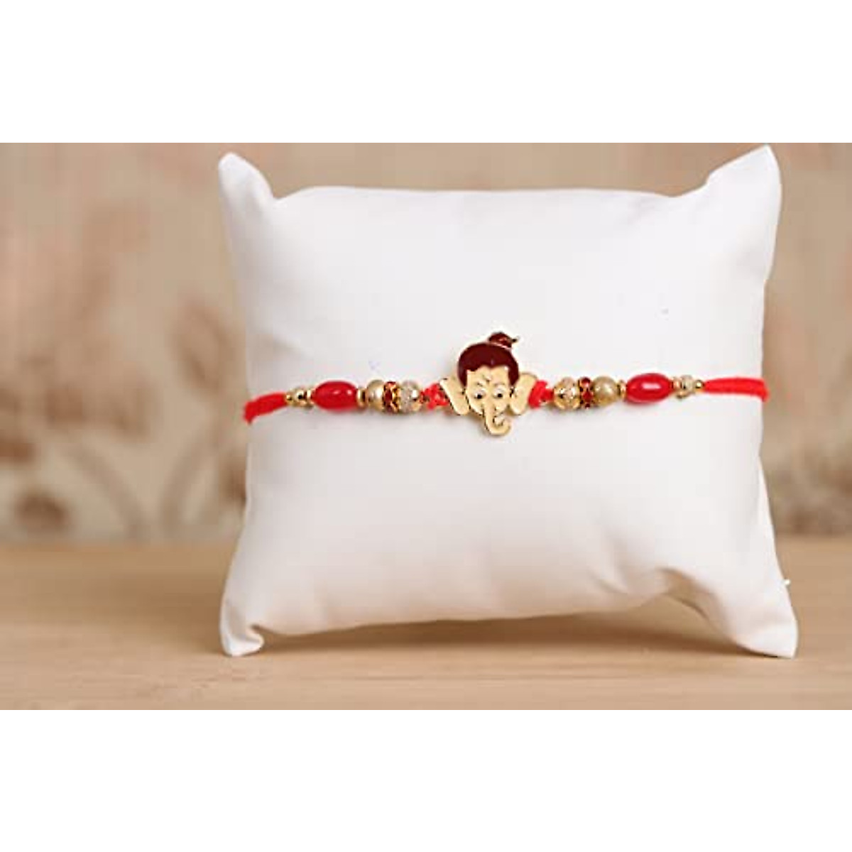 spelerio Rakhi for Brother Bhai Men Small Bro Rakshabandhan Thread Ganesha Rakhis for Raksha Bandhan Pack of 2 - AE82