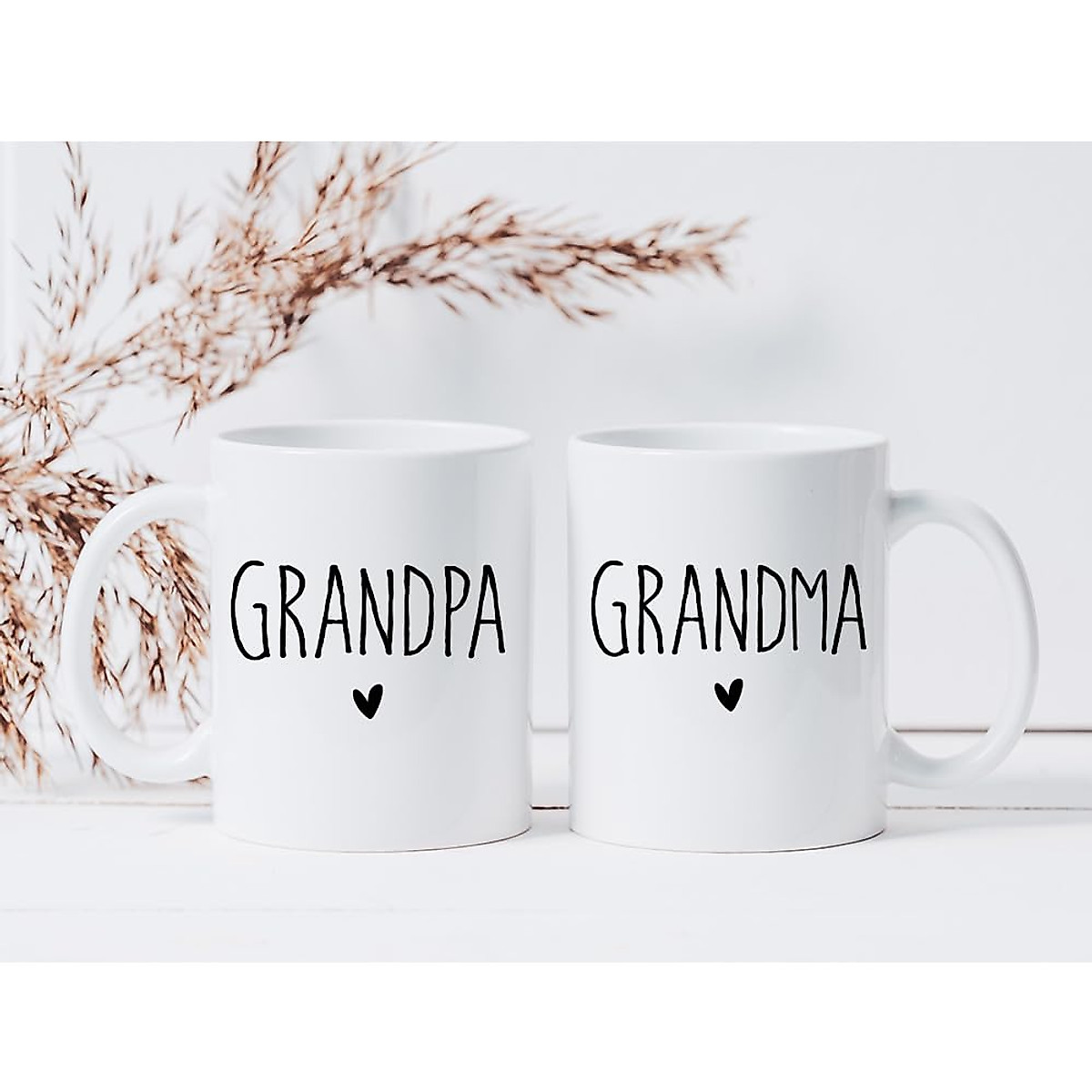 CATABUBU New Grandparents Coffee Mugs Set, Promoted to Be Grandparents Mug, Pregnancy Reveal Announcement, Baby Shower Gifts for Grandparents, Baby Reveal Surprise Publicity-7