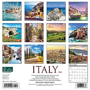 Italy 2021 Wall Calendar