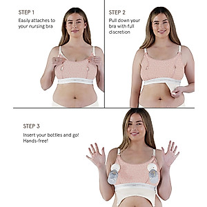 Bravado Designs Sustainable Clip and Pump Hands-Free Pumping Accessory | Pink Leopard | M