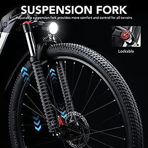 Electric Bike for Adults, 48V 17AH Removable LG Cells Battery Snow Ebike, 29" 750W Brushless Motor 32MPH Mountain Bicycles,Shimano 7-Speed with Hydraulic Disc Brakes Beach Ebike UL Certified