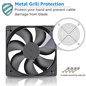 GDSTIME 5Volt 120mm Fan, 1500RPM 120mm x 25mm DC Brushless Cooling Fan