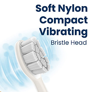 Zimba Whitening Replacement Brush Heads Compatible with Philips Sonicare Toothbrush with Click-On Handles, 3 Pack Replacement Heads, Eco Brush Heads Made from Plants