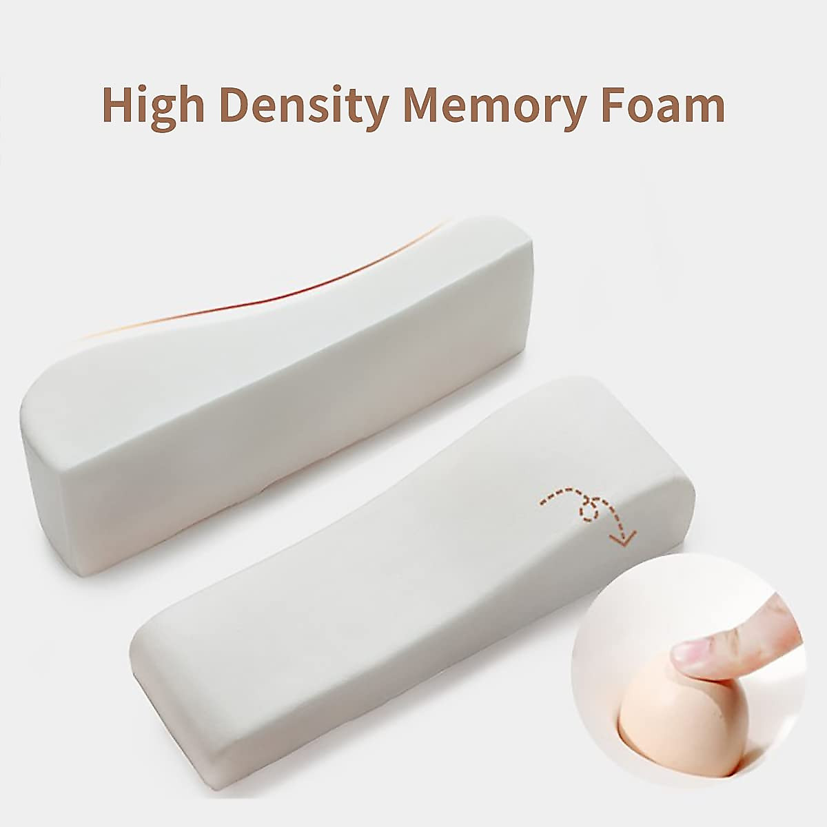 2pcs Office Chair Arm Covers, Ergonomic Chair Arm Pads with Memory Foam Armrest Elbow Pillow Forearm Pressure Relief for Office Chairs Gaming Chair (Black)