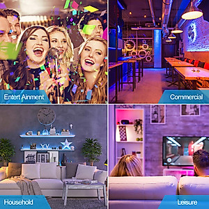 Vgogfly RGB Led Light Bulbs 10W Color Changing Light Bulb with Remote Control 5000k Daylight White (2 Pack)