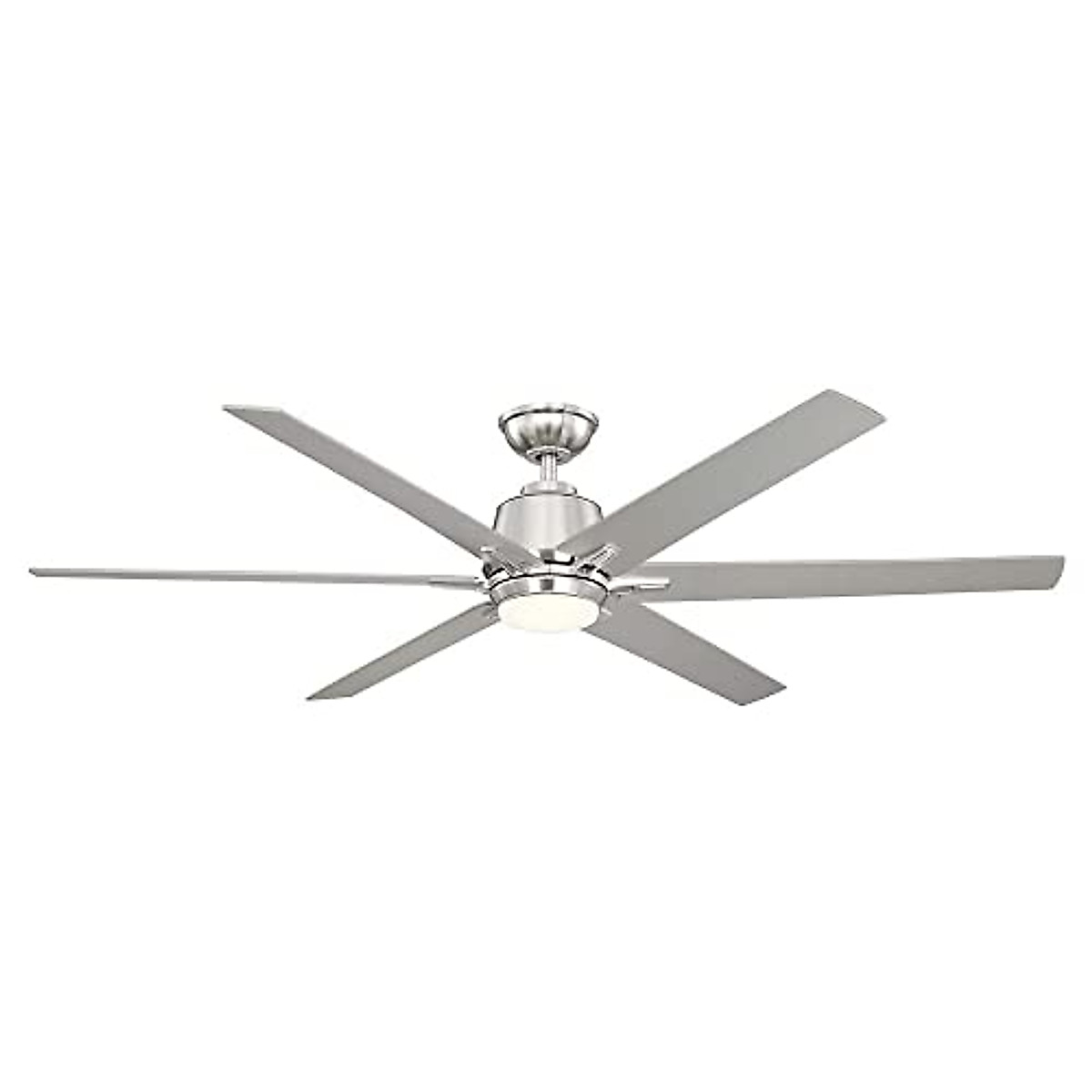 Home Decorators Collection Kensgrove 64 in. Integrated LED Brushed Nickel Ceiling Fan with Light and Remote Control YG493D-BN
