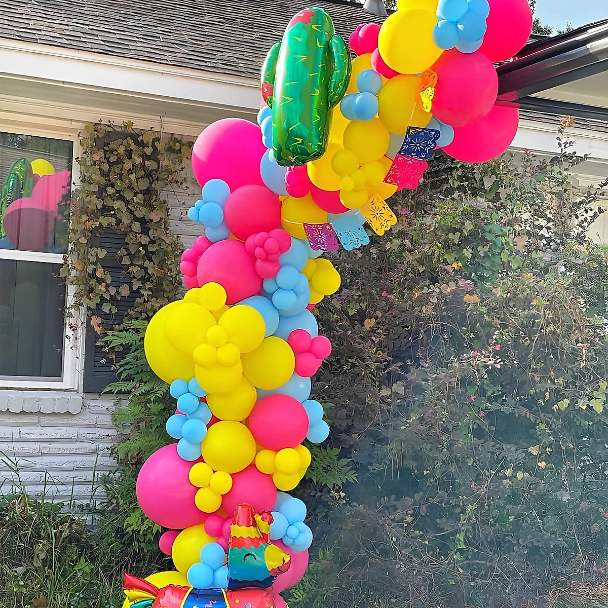 Mexican Fiesta Party Decorations 146pcs Fiesta Pastel Balloon Arch Garland Kit Cactus Llama Foil Balloons Taco Twosday Birthday Decoration Cinco De Mayo Taco Party Supplies
