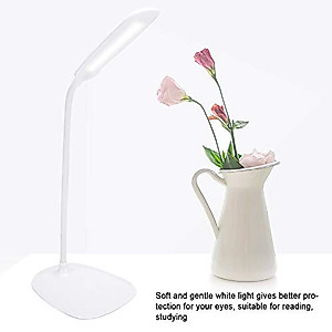 Haofy LED Desk Lamp with Flexible Gooseneck, USB Table Lamp with 3 Level Brightness Bedside Reading Light Touch Switch Dimmable Reading Studying Light