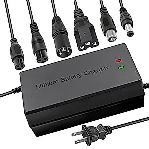 Tnvodejo 58.8V 5A Li ion Battery Charger Multiple Plugs Battery Charger 14S 48V (Not Applicable to Lead-Acid Batteries)