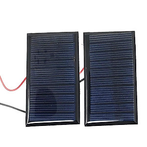 2X 5V 60mA 68x37mm Micro Mini Power Solar Cells for Solar Panels - DIY Projects - Toys - 3.6V Battery Charger (2 pcs)