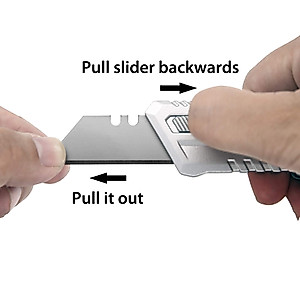 XW Folding Utility Knife, Heavy Duty Box Cutter of Quick Change Blades, Extra 10 Blades Included, 2-Pack