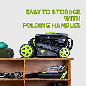 MYTOL 40V(20V X2) Cordless Lawn Mower, 16'' Lawn Mower with 4.0Ah Batteries and Charger, Brushless Motor, 6 Mowing Heights & 11.9 Gal Grass Box, Lightweight Electric Lawn Mower for Garden and Yard