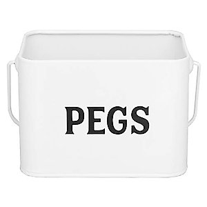 Home Basics CS37374 Peg Holder, 7.75" x 4.5" x 4.5", White