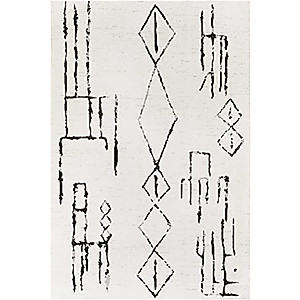 Hauteloom Maguyam Living Room, Bedroom Machine Washable Area Rug - Black, Gray - 9'3" x 12'