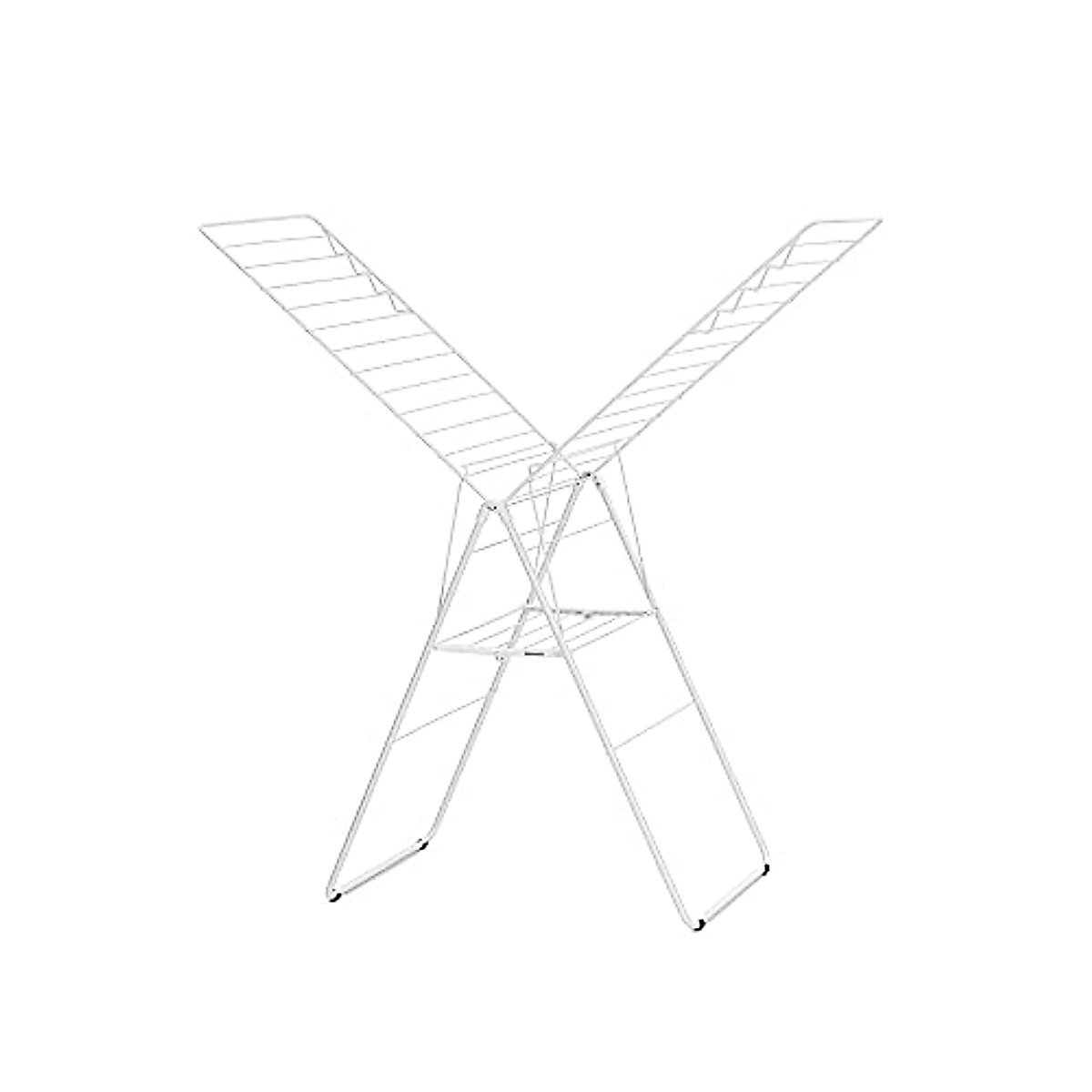 Brabantia HangOn Laundry Drying Rack (82ft / Fresh White) Compact, Foldaway, Adjustable Indoor Stainless Steel Clothes Horse