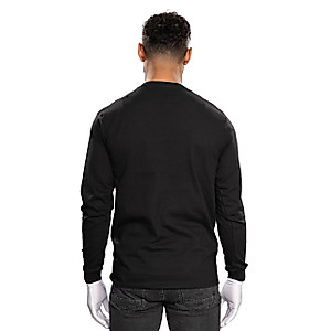 Power Rangers The Long Sleeve Ranger Costume Black T-Shirt (Adult XX-Large)