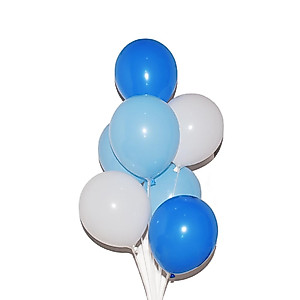 300 Pack Blue and White Balloons 5 Inch Mini Blue Light Blue White Latex Small Balloons Set for Birthday Wedding Bridal Baby Shower Supplies Graduation Party Decorations