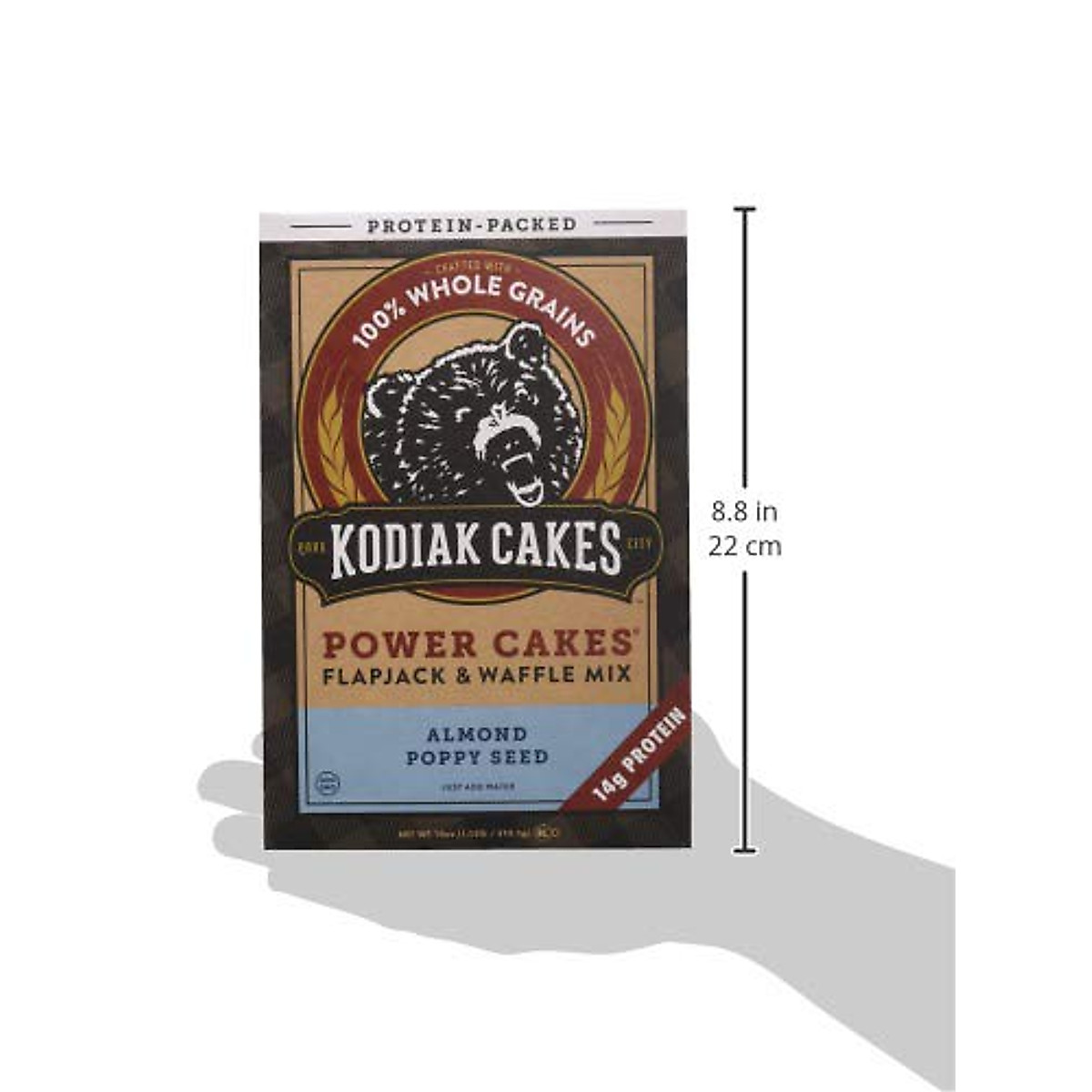 Kodiak Power Cakes, Pancake & Waffle Mix, Almond Poppyseed, High Protein,100% Whole Grains (Pack of 1)