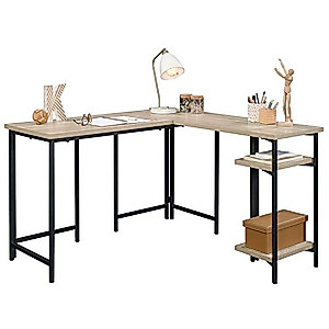 Sauder North Avenue L-Desk, L: 47.01" x W: 47.44" x H: 28.5", Charter Oak Finish