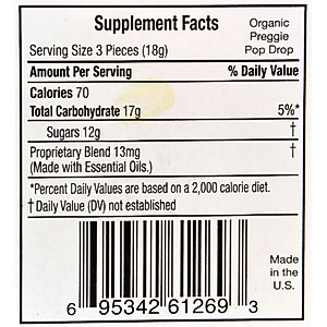 2 Pack of Three Lollies Preggie Pop Drops - Organic - Variety - Tub - 21 Count - Drug Free - All Natural - Doctor Recommended