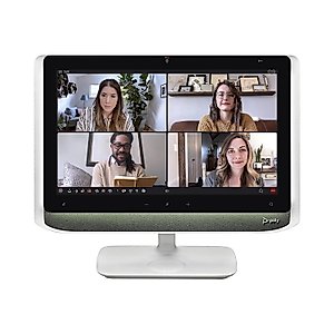 Plantronics Poly - Studio P21 Personal Meeting Display Polycom - 1080p HD Video Quality - Enterprise-Grade 21 inch Display - Integrated Stereo Speakers - Certified for Zoom and Teams