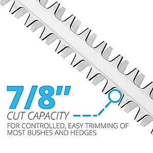 40V Cordless Pole Hedge Trimmer Long Reach 20" Cutting Length 6 Position Adjustable Head with Battery and Charger