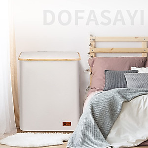 DOFASAYI 150L Laundry Basket With Removable Bag - Tall Hamper With Lid for Bathroom, Dorm - Beige