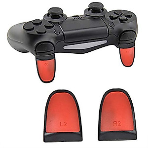 SALUTUY L2 R2 Controller Extenders, Extended Grips Controller Long Service Life ABS and Rubber for Controller for(red)
