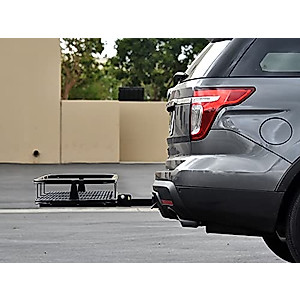 Armordillo 8719565 59" Mesh Foldable Rear Hitch Cargo Basket Universal Fits 2-Inch Receiver Tube Trailer Hitch