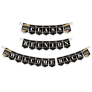 Big Dot of Happiness Reunited - School Class Reunion Party Bunting Banner - Party Decorations - Class Reunion Welcome Back
