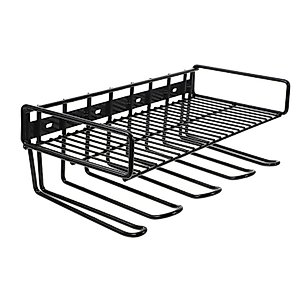 HOOTNEE Tool Storage Box Workshop Storage Rack Power Tool Organizer Home Storage Rack Peg Board Organizer Accessories Home Tool Storage Holder Wire Management Rack Tool Shelf Black Iron