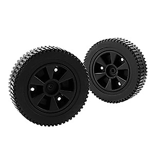 G437-0037-W1 Grill Wheels Replacement Parts for Charbroil Wheels Gas2coal 463344015 463436215 463347017 463343015 463376017 463432215 Kenmore 415.16123801 Plastic Black 7 Inch BBQ Wheels 2PCS