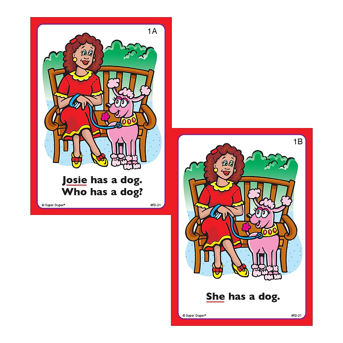 Super Duper Publications | Pronoun Parade Flash Cards | Grammar and Reading Skills Fun Deck | Educational Learning Materials for Children
