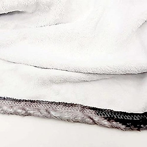 GIFTPUZZ Blue Hibiscus Flower Pattern Soft Throw Blankets, Weighed Blanket Microfiber Soft Plush Blanket, Multi-Function for Couch Chair Sofa Bed Outdoor Beach Travel Throws Cover, All Season Use XS