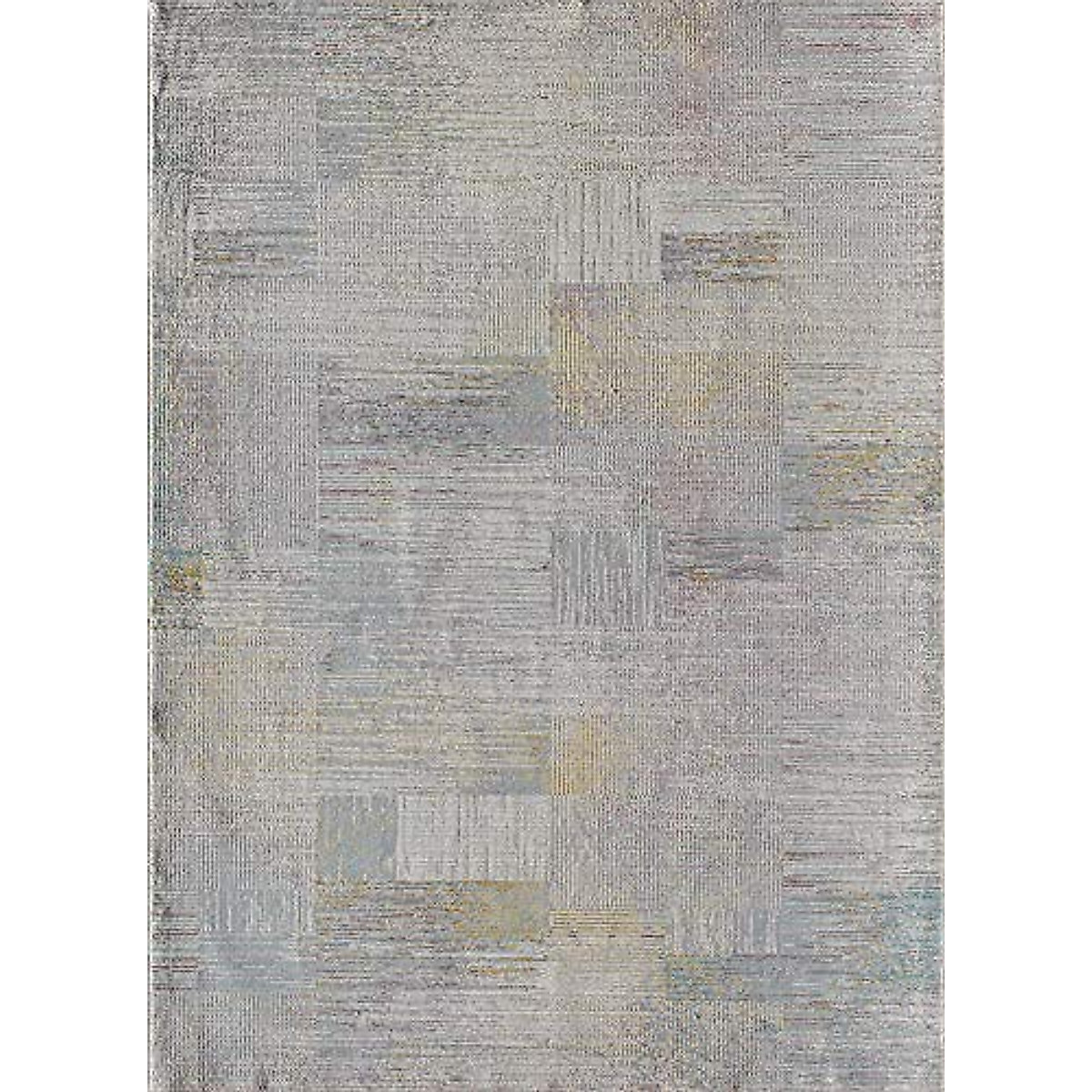 CosmoLiving by Cosmopolitan Melyna MA15A Revere Pewter Contemporary Abstract Area Rug, 8'0"X10'0"