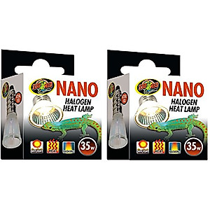 (2 Pack) Zoo Med Labs 35W Nano Halogen Heat Lamp