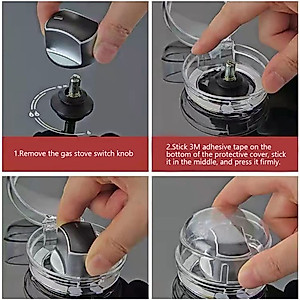 DOITOOL Kitchen Stove Knob Covers 4 Pcs Stove Knob Covers Baby Safety Gas Stove Knob Cover Protection Locks Oven Gas Safety Guards Switch Cap for Child Proofing Kitchen Transparent