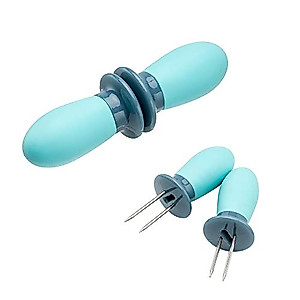 Corn Holders,Corn on the Cob Holders Cob Skewers Stainless Steel Corn Fork for BBQ Home Cooking-8 Pcs