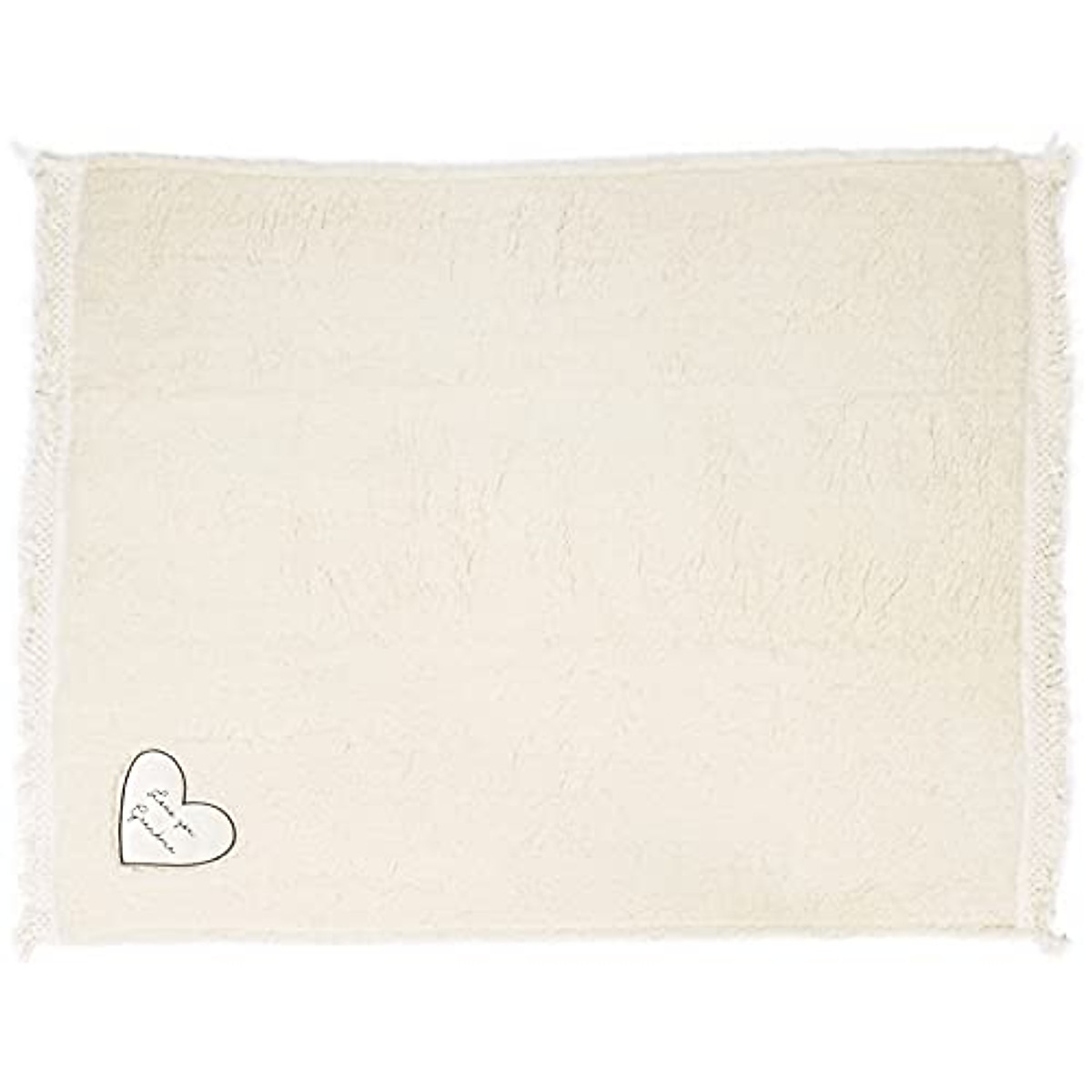 Pavilion - Love is Patient Love is Kind Love Never Fails - 1 Corinthians 13: 4-8 - 42x50 Inch Super Soft Sherpa Tassel Fringe Blanket Wrapped in A Ribbon with A Handle