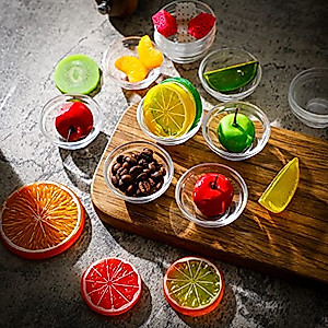 36 Pieces 2.4 Inch Small Glass Bowls Soy Sauce Dipping Bowls Mini Clear Prep Bowls Stackable Serving Bowls for Ramekins Snack Fruit Dips Dessert Ingredient Mixing, 1.5 oz