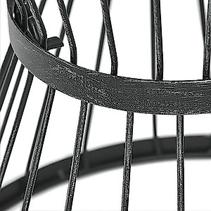 Christopher Knight Home Lassen Outdoor 16" Iron Side Table, Matte Black