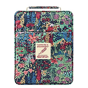 Pencil Case Holder Slot - Holds 260 Colored Pencils or 180 Gel Pens with Zipper Closure - Large Capacity Polyester Pen Organizer for Watercolor Pens or Markers - Perfect for Artist Colorful Forest