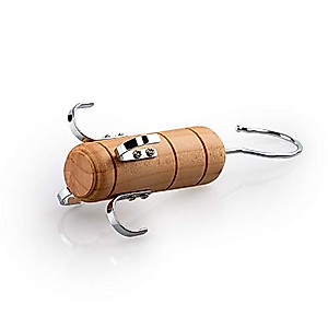 SUNTRADE Wooden Belt Tie Rack Scarf Hanger for Closet，for Belts Tie Scarves Tank Top and Jewelry (1, 4 Hooks)