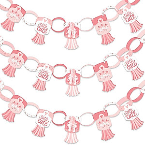 Big Dot of Happiness Tutu Cute Ballerina - 90 Chain Links and 30 Paper Tassels Decoration Kit - Ballet Birthday Party or Baby Shower Paper Chains Garland - 21 feet