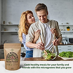 Radish Sprouting & Microgreens Seeds - Non-GMO, Heirloom Sprout Seeds Kit in Bulk 1lb Resealable Bag for Planting & Growing Microgreens in Soil, Coconut Coir, Garden, Aerogarden & Hydroponic System.