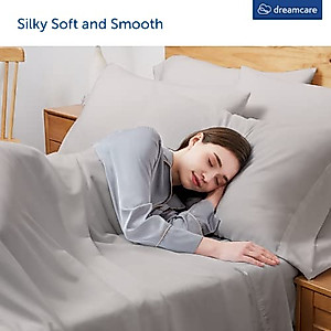 Bamboo Sheets King 6 Pc, Cooling Sheets King Bamboo Sheets, Luxury King Sheets Bamboo King Sheets, Bamboo Bed Sheets King - Sheets for King Size Bed - King Size, King Bed Sheets King (6PC) Stone Gray